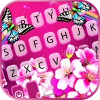 Pink Flower Butterfly Keyboard for Android - Download the APK from Uptodown
