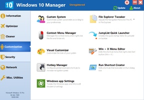 Windows 10 Manager لـ Windows - قم بتنزيله من Uptodown مجانا