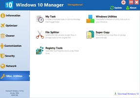 Windows 10 Manager لـ Windows - قم بتنزيله من Uptodown مجانا