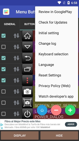 Android Menu Button