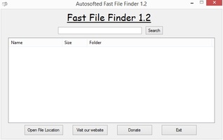 Fast File Finder 1.2 for Windows - Download