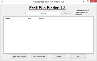 Fast File Finder 1.2 for Windows - Download